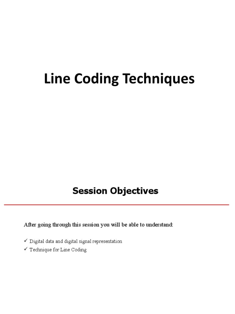 Line Coding Techniques | PDF | Digital Signal | Naming Conventions