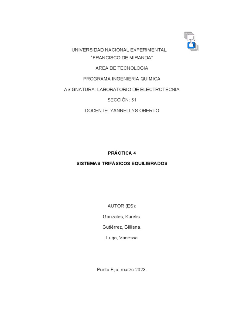 practica 4 lab electrotecnia | PDF | Corriente eléctrica | Corriente alterna