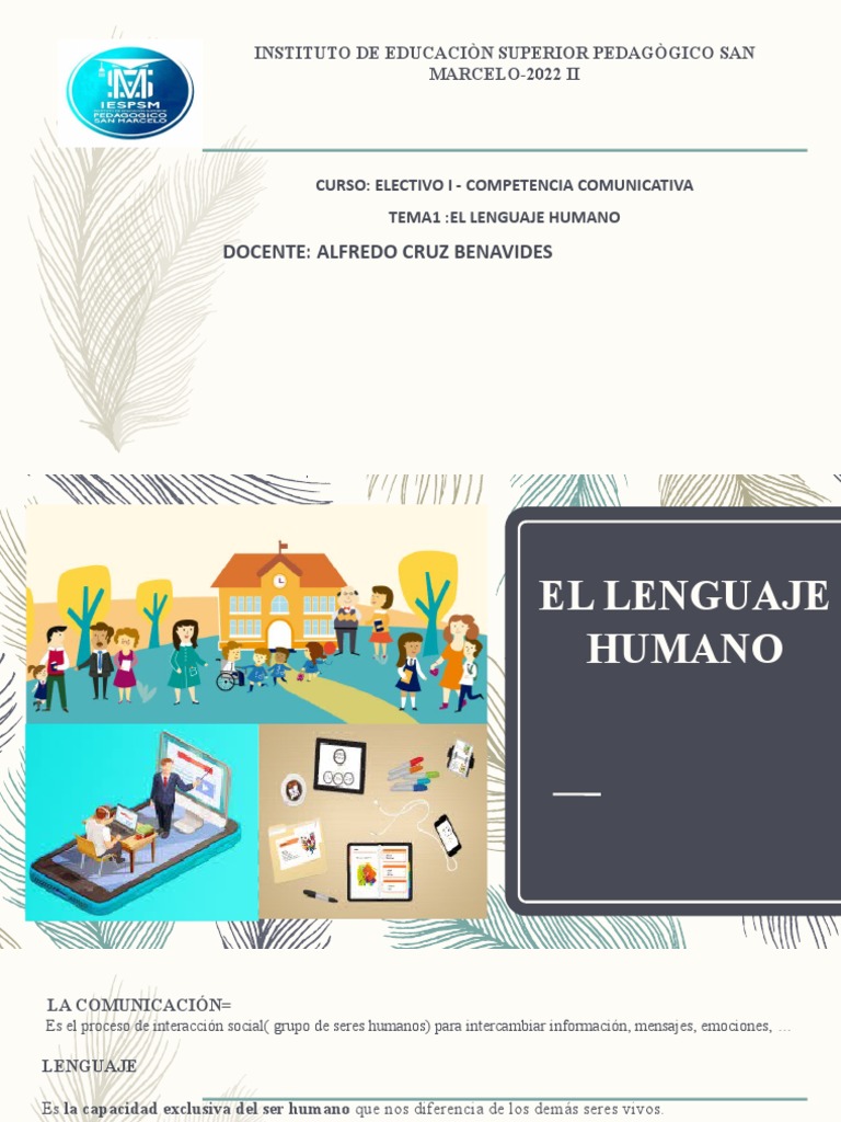 El Lenguaje Humano | PDF | Lingüística | Comunicación