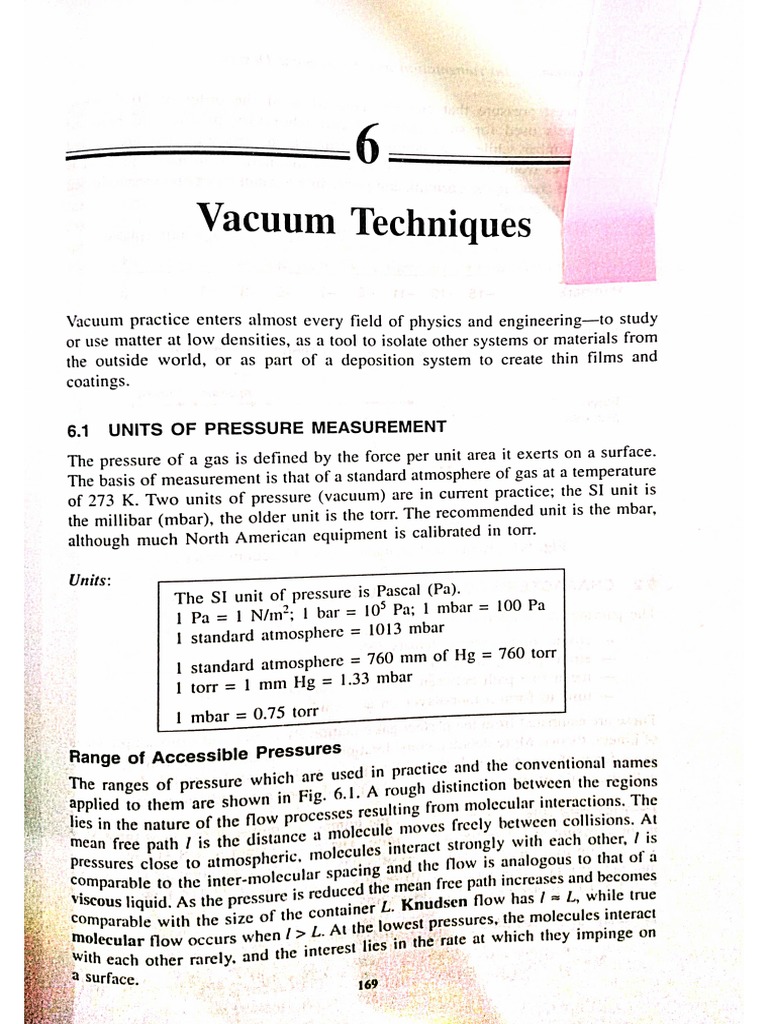Vaccum Techniques | PDF
