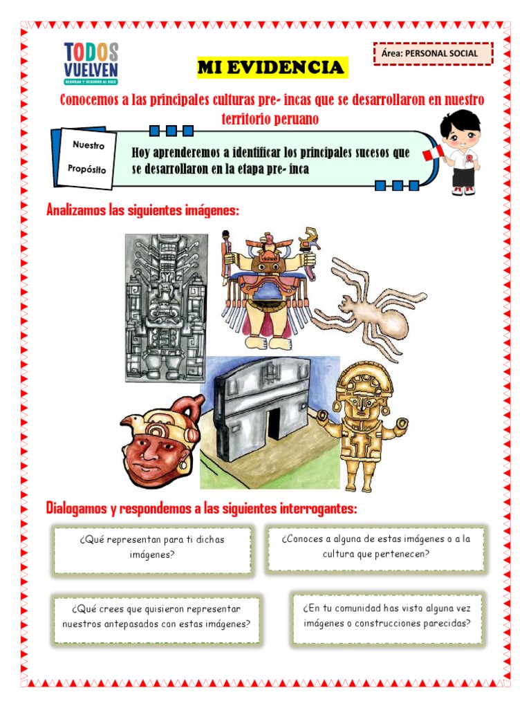 EVIDENCIA03-IV-PS-Conocemos A Las Principales Culturas Preincas Que Se ...