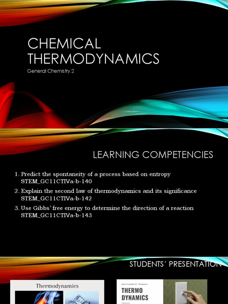 Entropy in Chemical Thermodynamics | PDF | Gibbs Free Energy | Second ...
