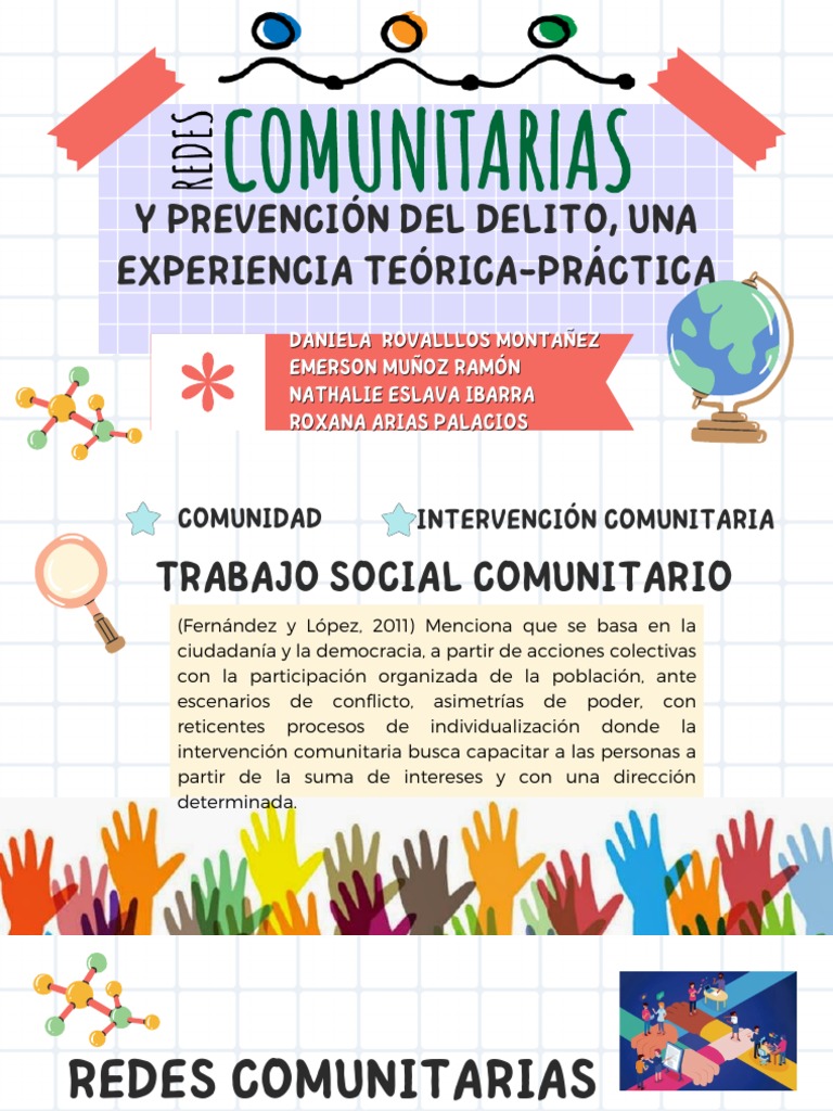 Presentacion Redes Comunitarias | PDF | Prevención del crimen | Trabajo Social