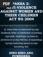 Anti-VAWC Act Tagalog | PDF