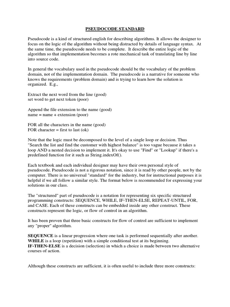 Algorithms Form 5 | PDF | Control Flow | Computer Program