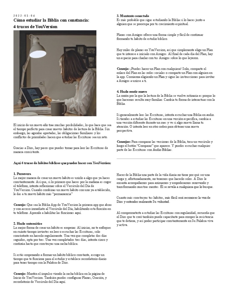 Como Crear El Habito De Leer La Biblia Pdf Biblia