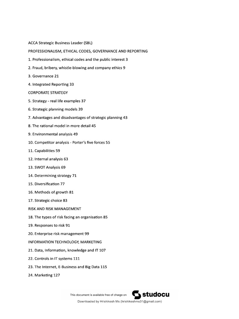 SBL Points To Remember | PDF
