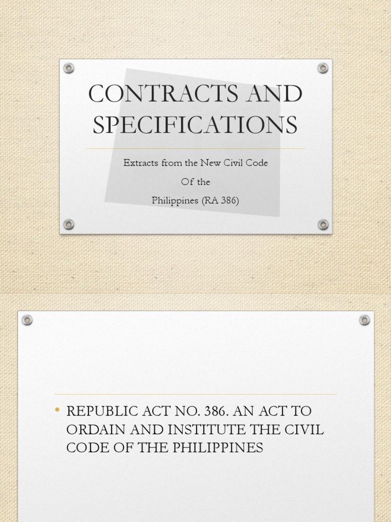 Contracts and Specifications Overview | PDF | Specification (Technical ...
