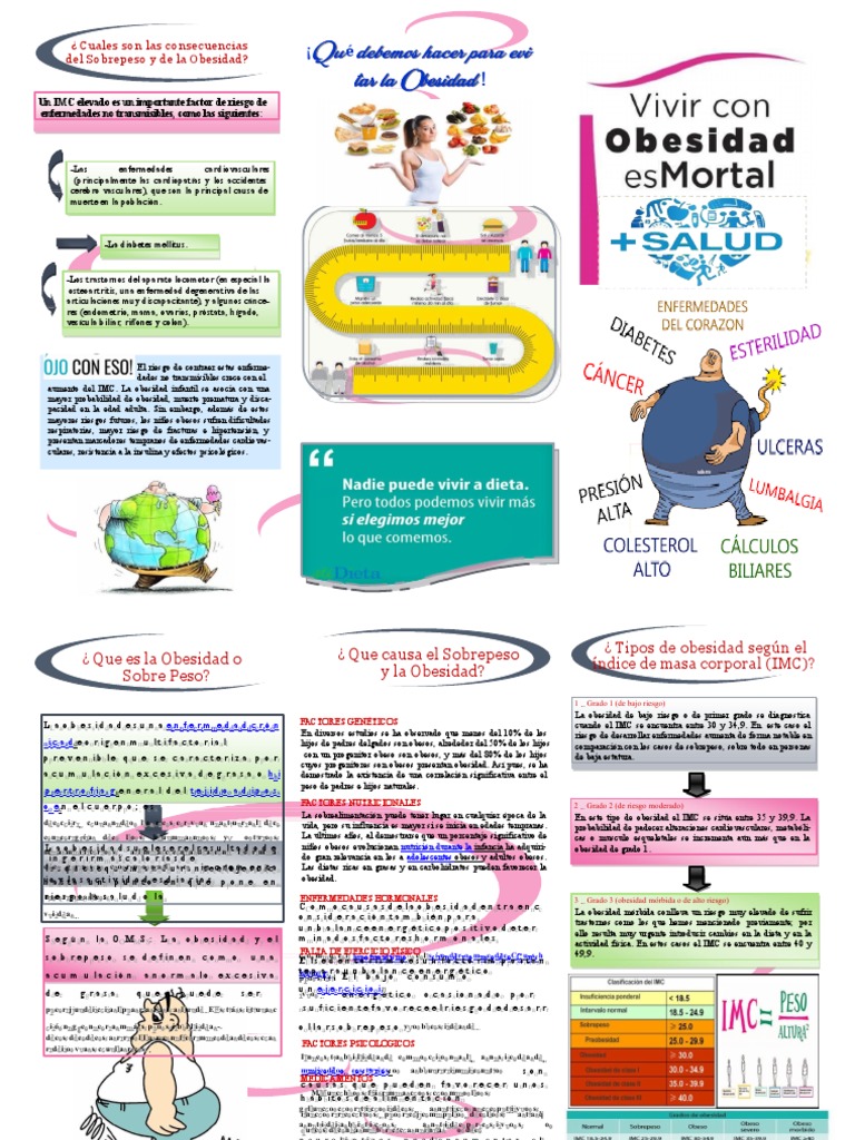 Triptico de La Obesidad 12 | PDF | Obesidad | Las enfermedades no ...