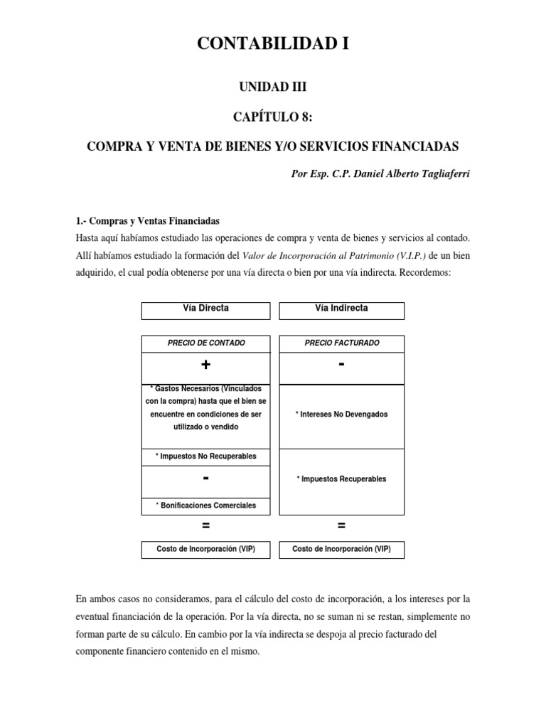 Compras y Ventas Financiadas | PDF | Contabilidad | Costo