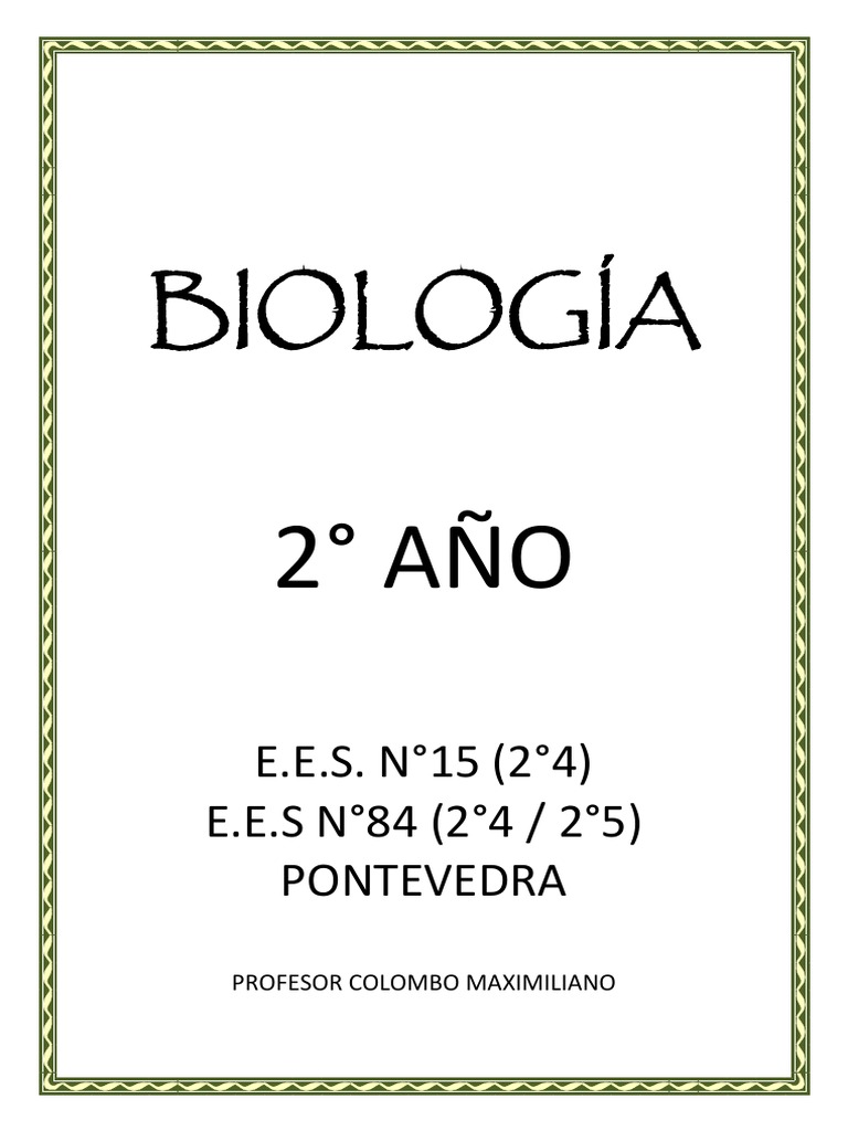 Cuadernillo 2 De Biología 2023 Pdf Biología Celular Organismos