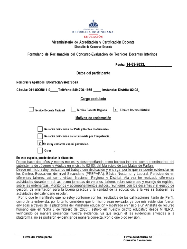 Formulario de Reclamos | PDF