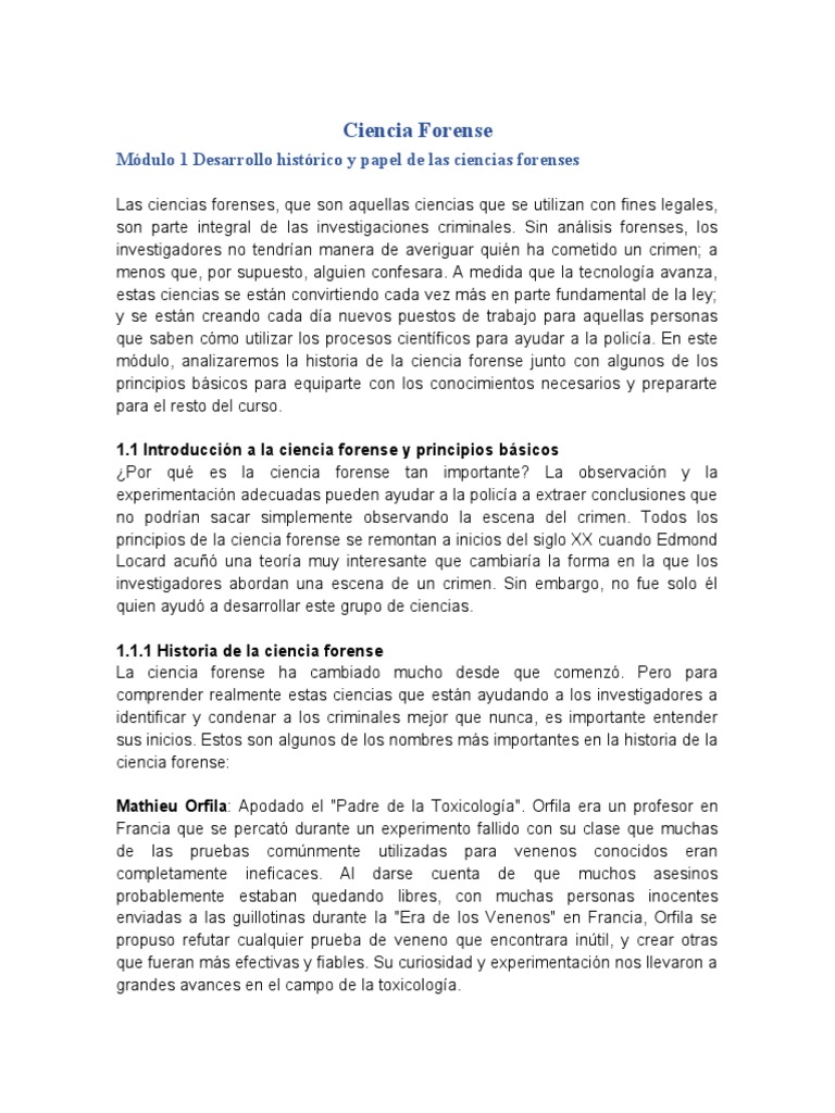 International Open Academy - Ciencia Forense | PDF | Crímenes | Crimen ... International Open Academy - Ciencia Forense | PDF | Crímenes | Crimen ...