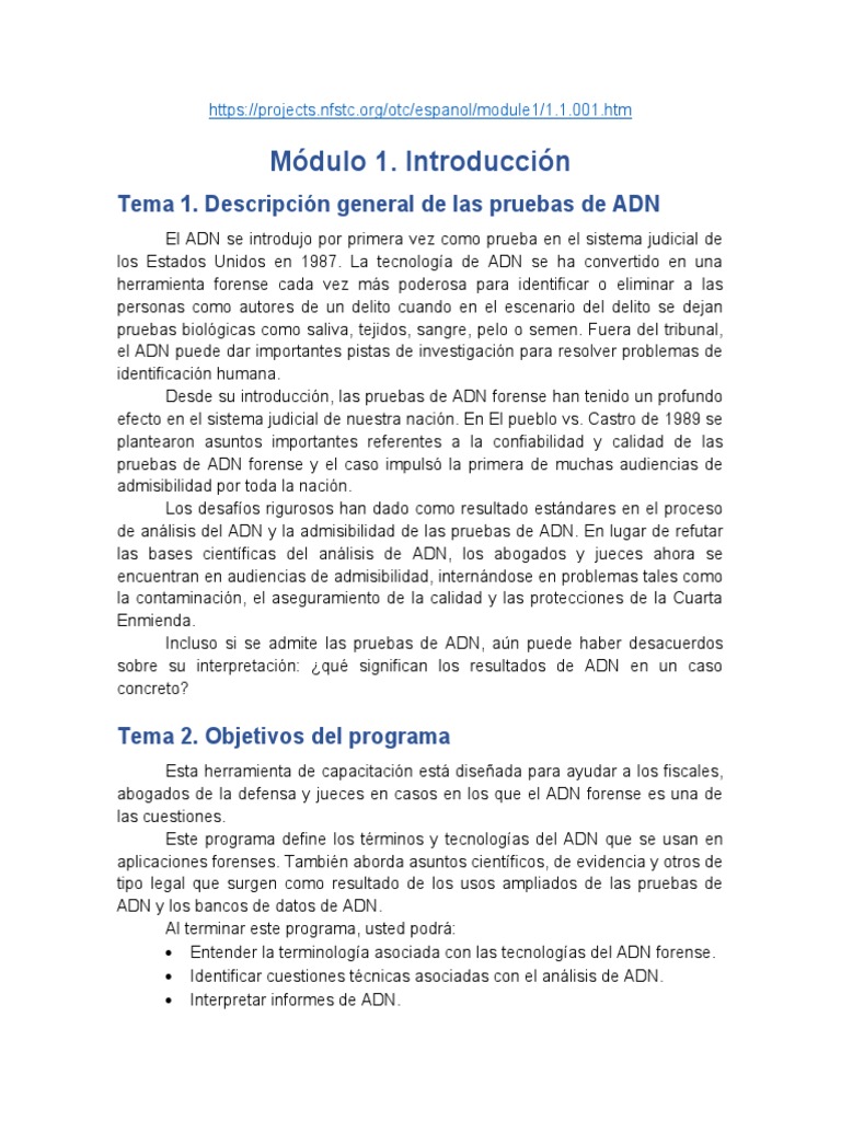 GFJC - Principios Del ADN Forense para Funcionarios Del Tribunal | PDF ...
