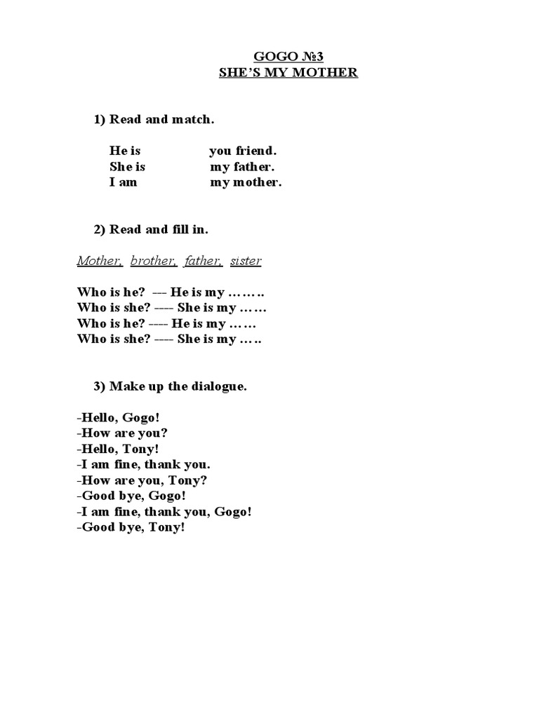 Gogo English Learning Activities | PDF | Games & Activities | Language ...
