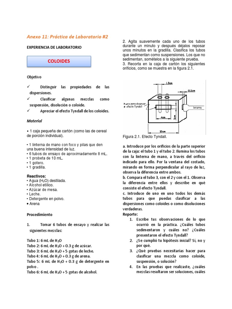 QA12 Laboratorio II | PDF | Mezcla | Coloide