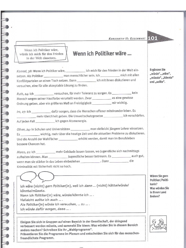 B1.2 Lek.10 Konjunktiv II | PDF