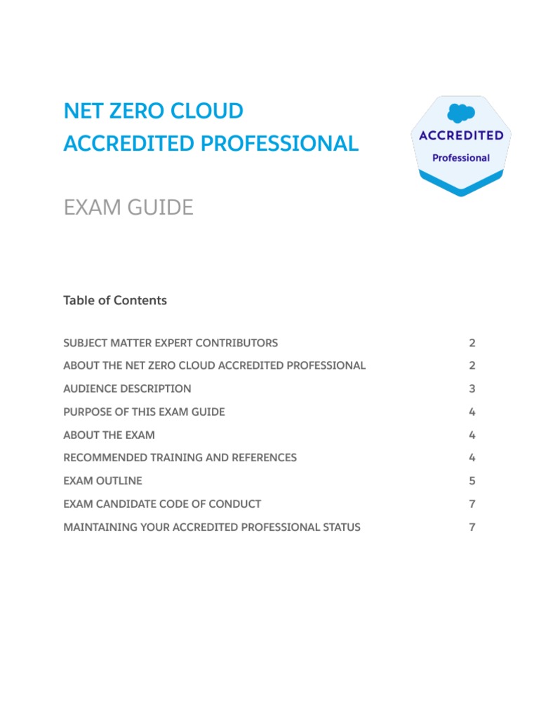 Net Zero Cloud Exam Guide | PDF | Cloud Computing | Business