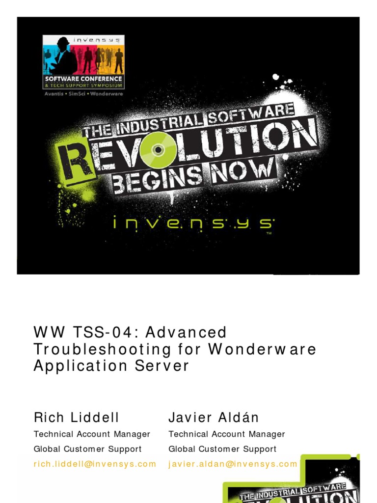 WW TSS-04 Advanced Troubleshooting For Wonderware Application Server | PDF | Windows Registry ...