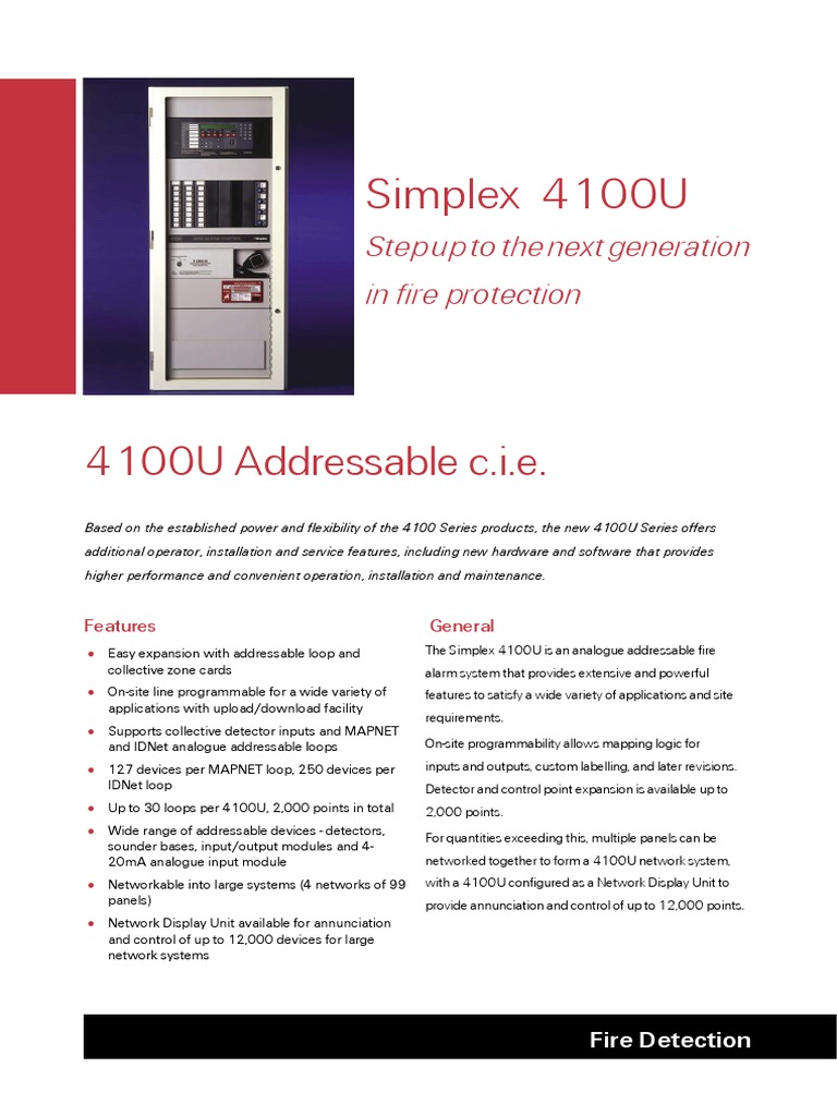Simplex 4100U: 4100U Addressable C.I.E | PDF | Input/Output | Computer ...