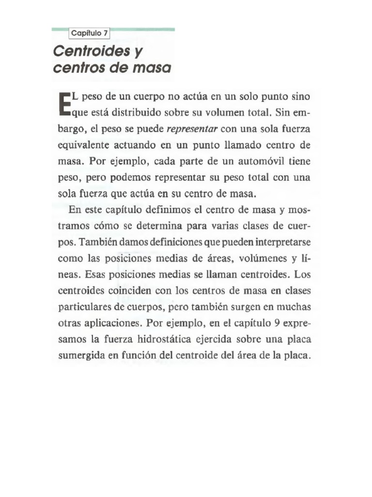 Centroides y Centros de Masa | PDF