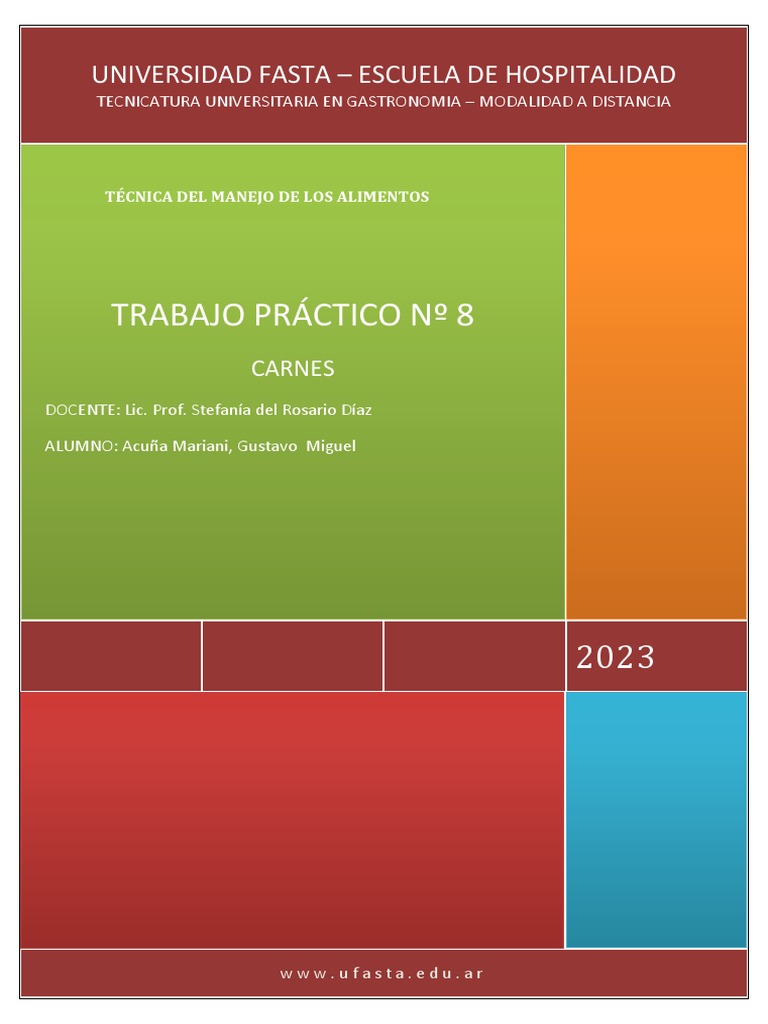 TP #8 Carnes | PDF | Carne | Nutrición