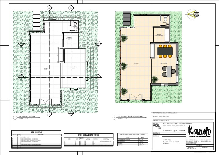 PROJETO LAZER 15-03 - Folha - P06 - PLANTA BAIXA E LAYOUT - VIVEIRO | PDF