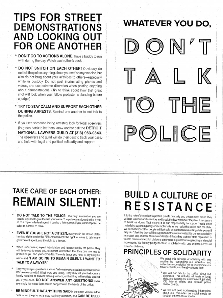 Dont Talk To Police Print Pdf