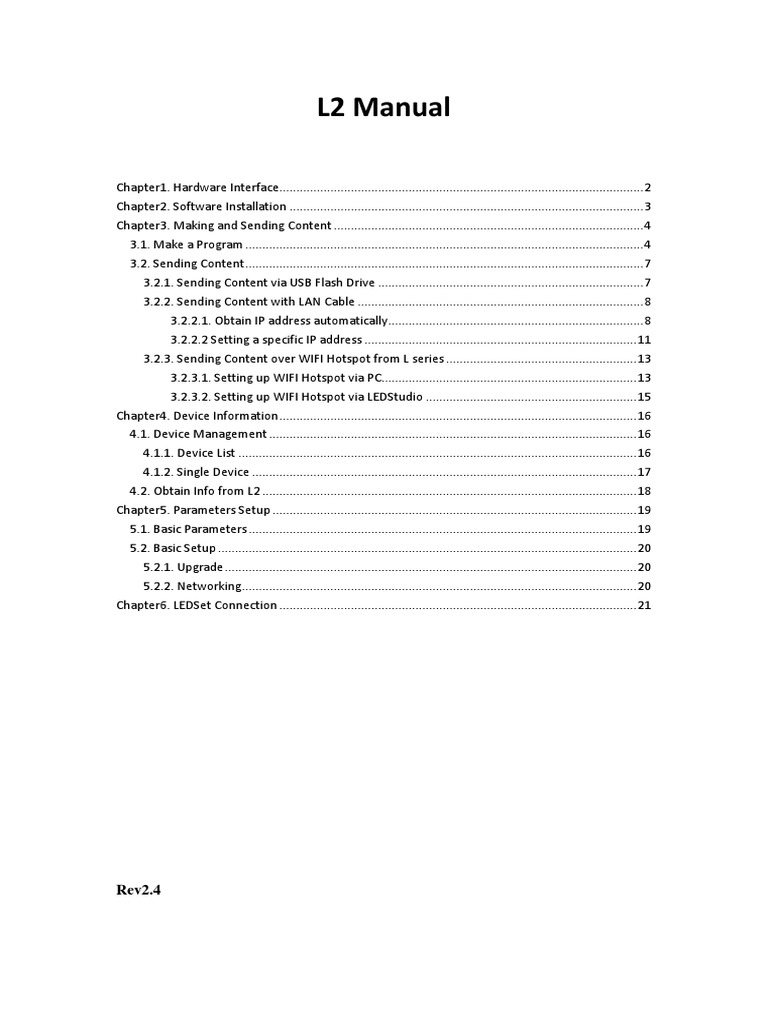 L2 Manual V2.4 | PDF | Ip Address | Wi Fi