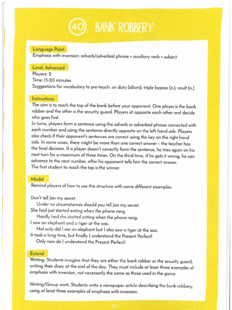 Bank Robbery Inversion | PDF