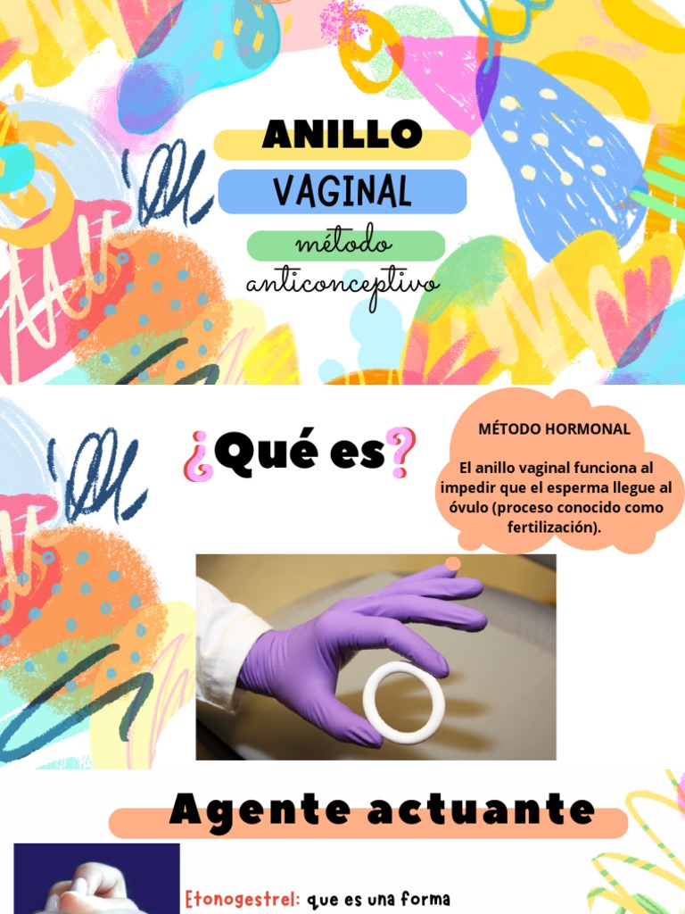 Anillo Vaginal Presentación | PDF | Control de la natalidad | Vagina