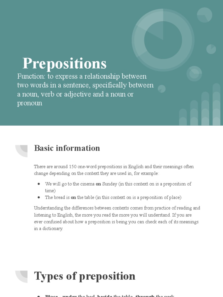 Prepositions by Jack | PDF | Noun | English Language