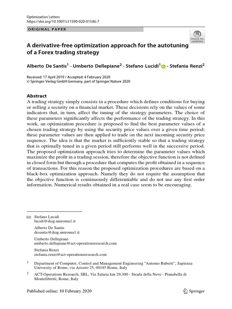 10.1007@s11590 020 01546 7 | PDF | Mathematical Optimization | Support Vector Machine