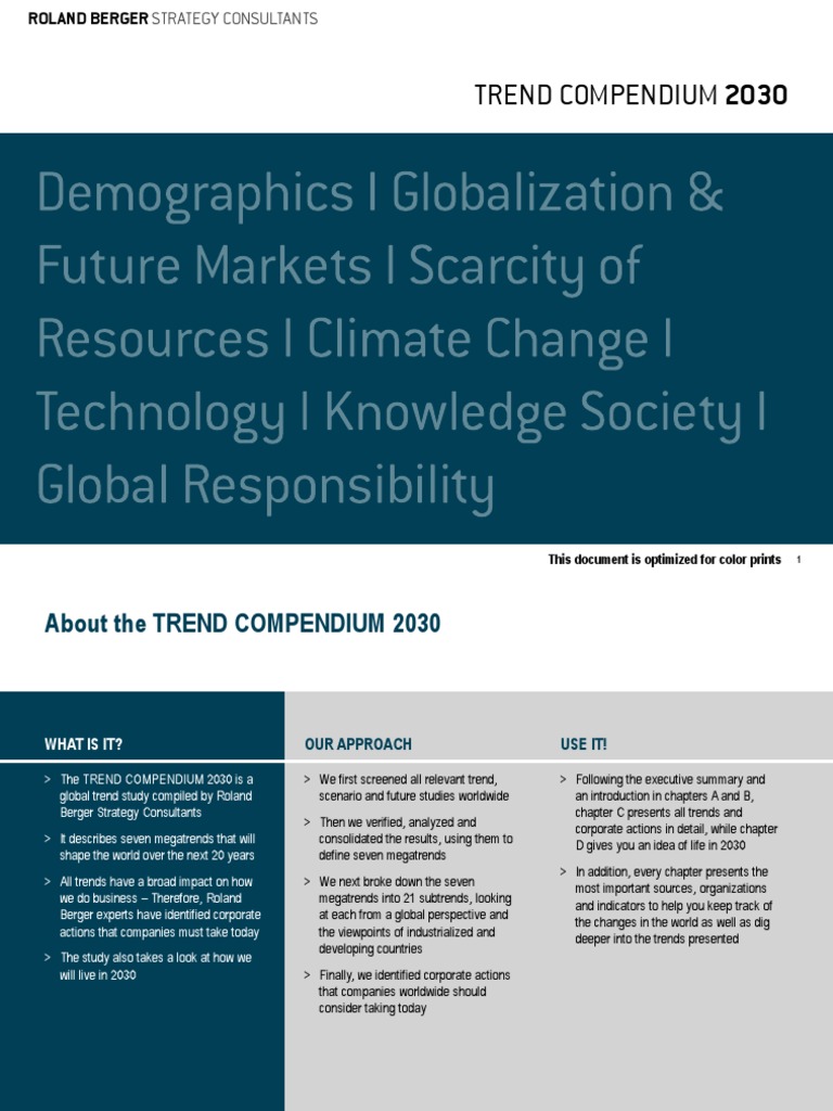 Roland Berger Strategy Consultants Trend Compendium 2030 Pdf Bric