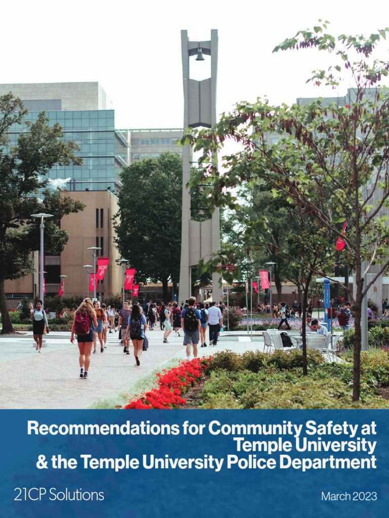 Recommendations For Community Safety at Temple University - 21CP Solutions - March 2023 | PDF ...