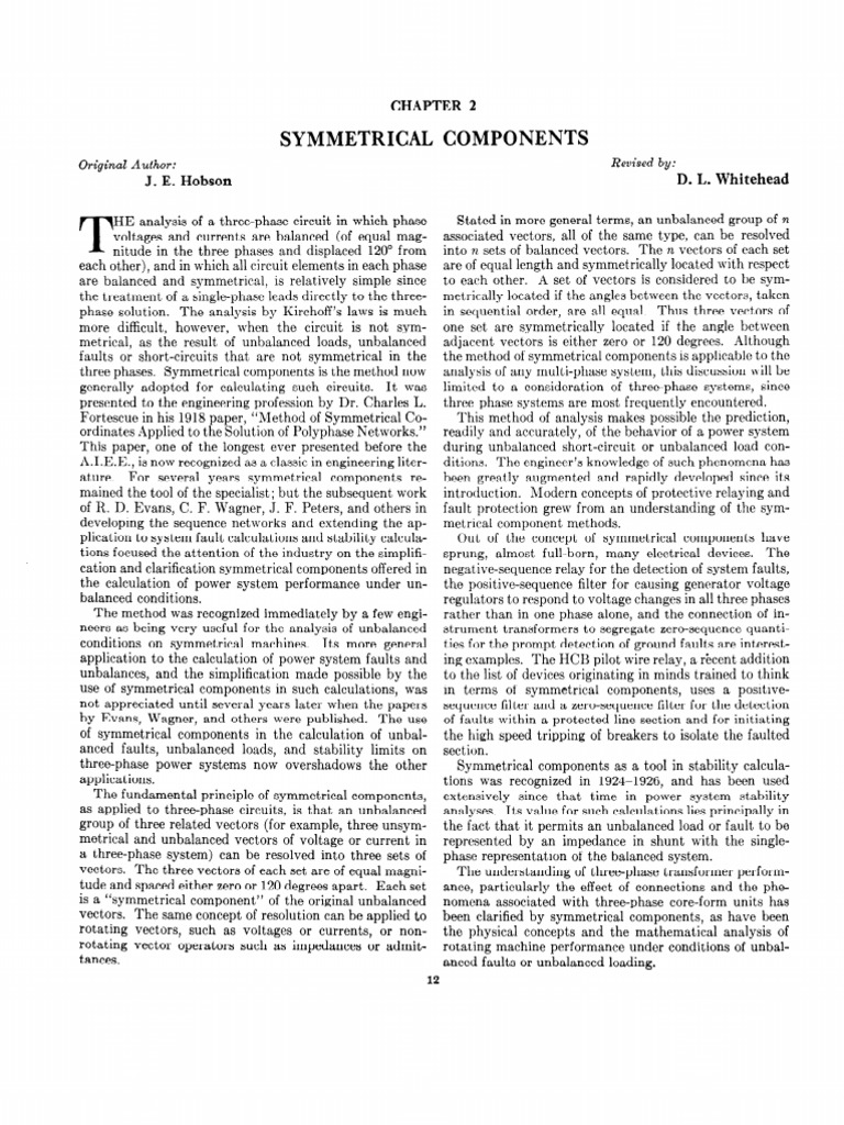 Symmetrical Components | PDF | Euclidean Vector | Electrical Impedance