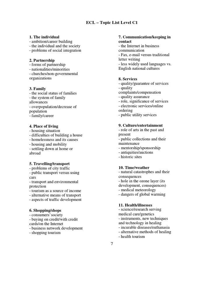 Topics C1 - ECL | PDF | European Union | Mass Media