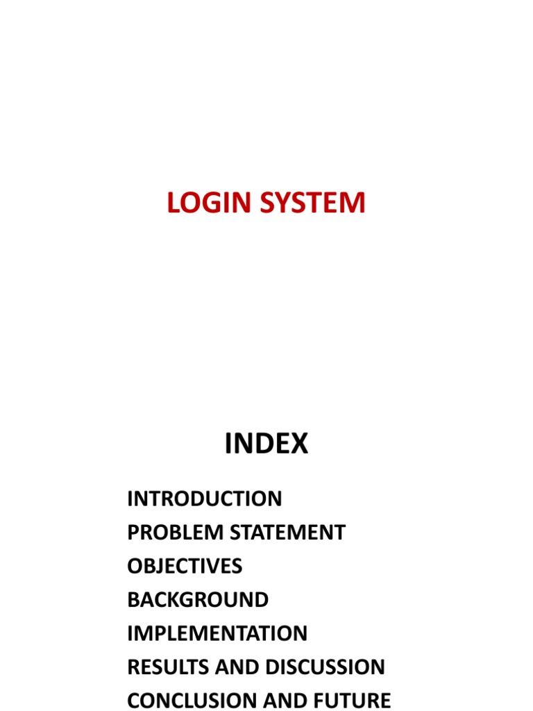 Basic Login System | Download Free PDF | Password | User (Computing)