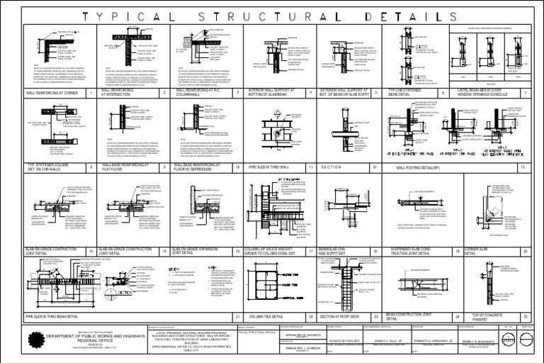 QAHD Office Building 30 M Structural Plans-S101.0 | PDF | Real Estate | Components