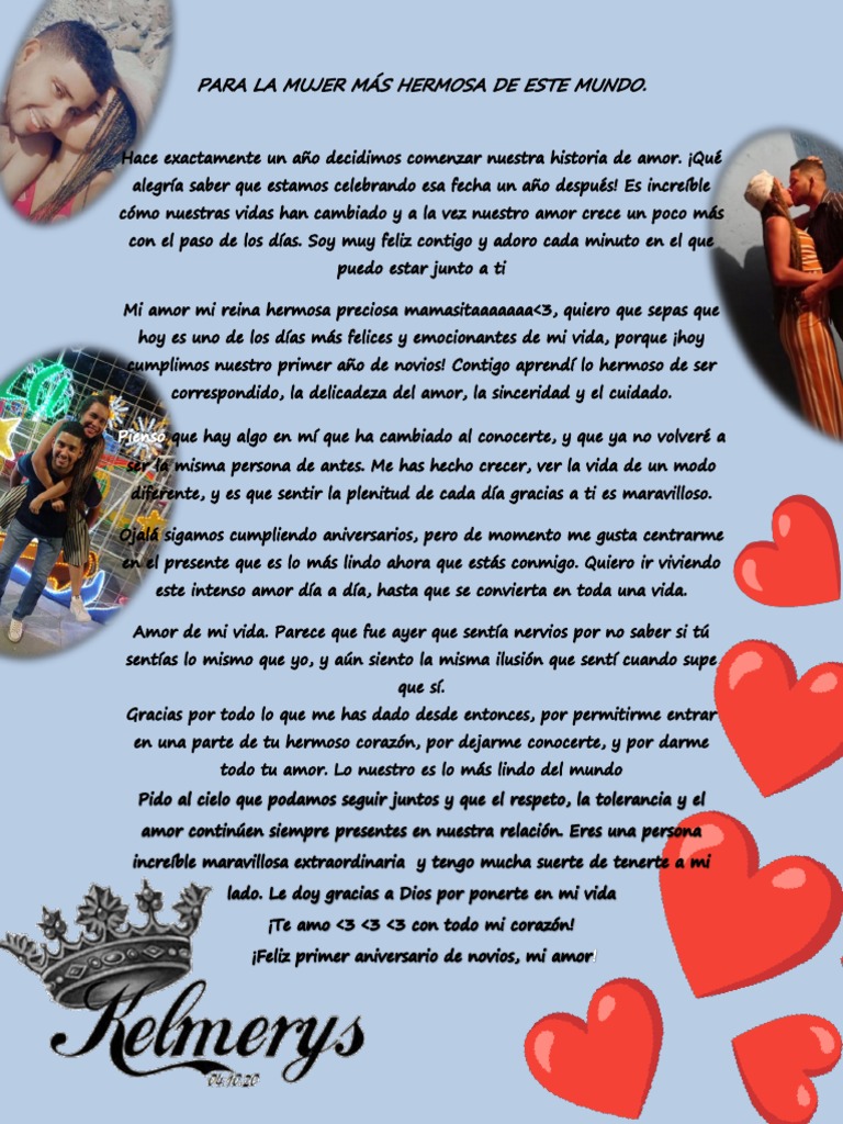 Carta A Mi Reina Hermosa | PDF