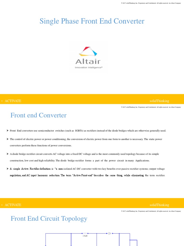 1 Phase Front End Converter | PDF | Rectifier | Electrical Engineering