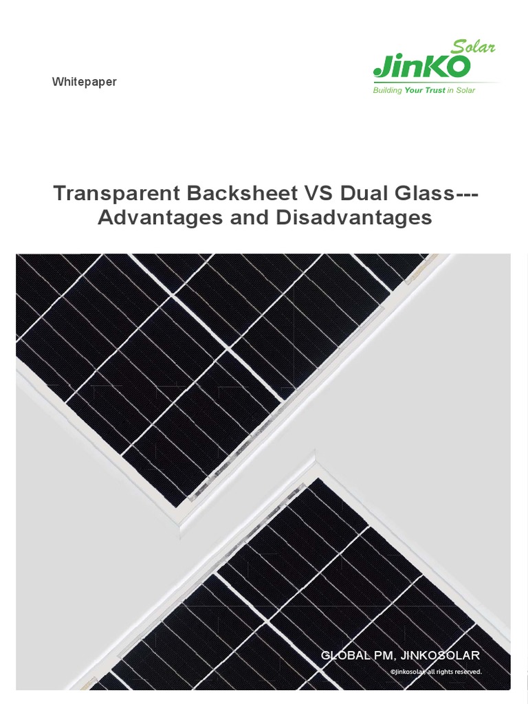 Transparent Backsheet VS Dual Glass Whitepaper | PDF | Corrosion | Glasses