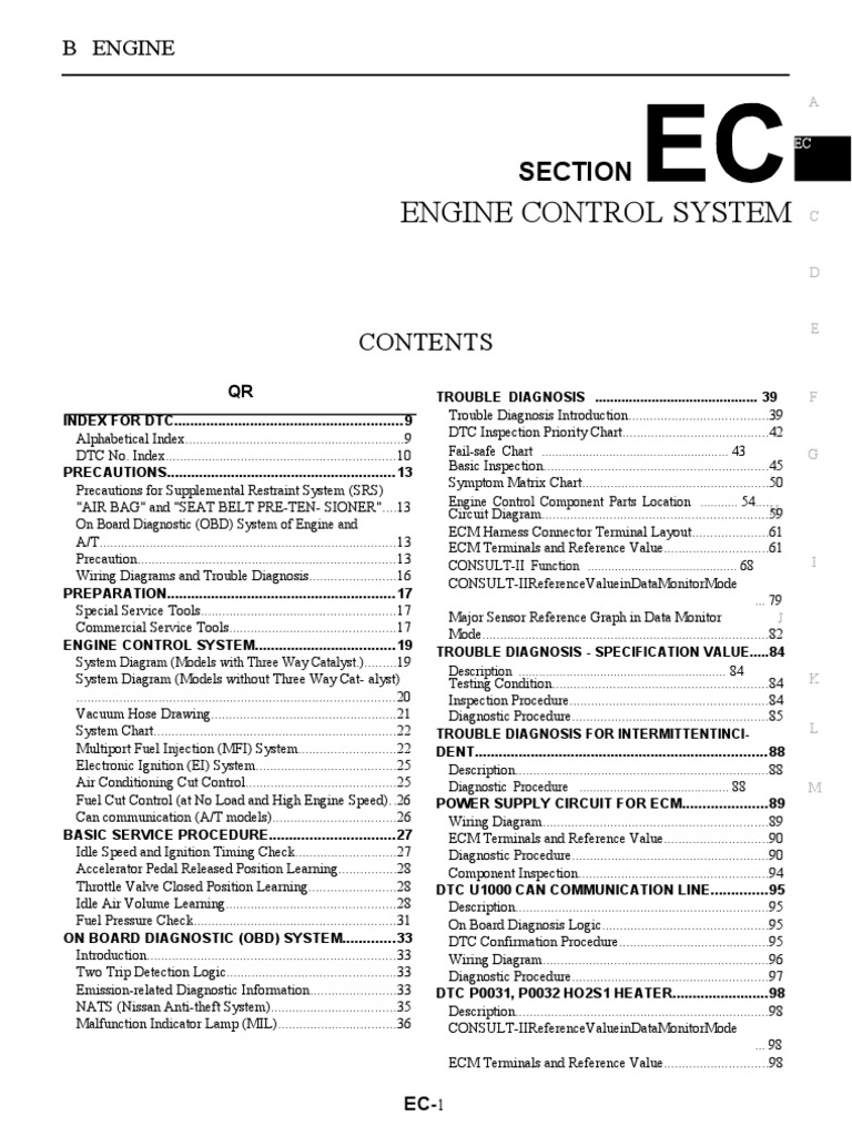Engine Control System: Section | PDF | Medical Diagnosis | Throttle
