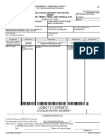 U.S. Customs Form: CBP Form 7533 - Inward Cargo Manifest For Vessel ...
