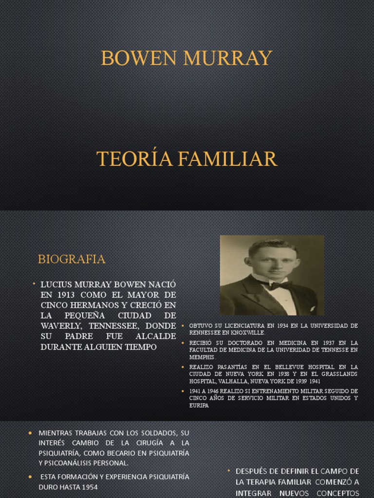Bowen Murray TEORIA FAMILIAR | PDF | Las emociones | Psiquiatría