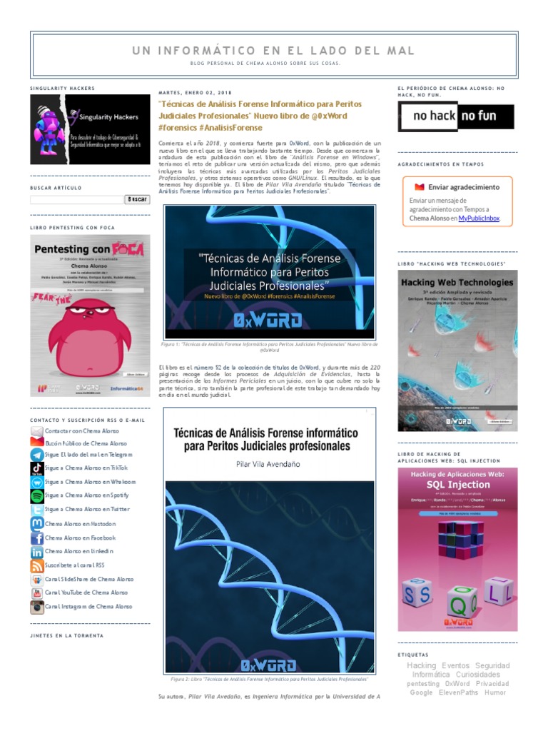 Un Informático en El Lado Del Mal | PDF | Informática forense | Big Data