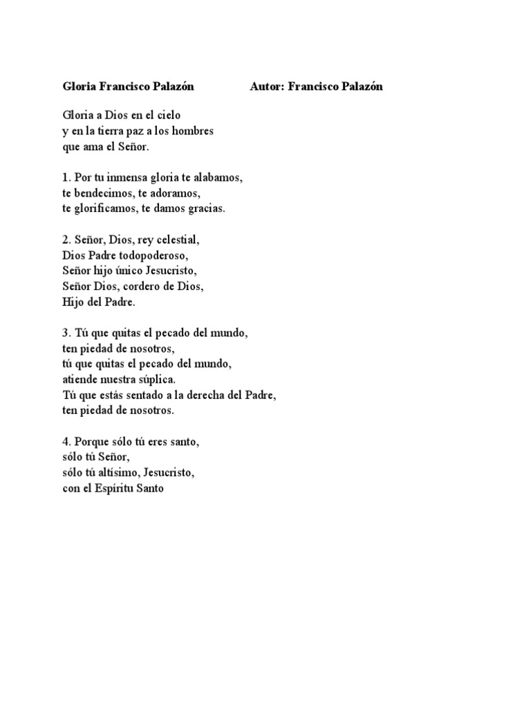Gloria Francisco Palazón Autor: Francisco Palazón | PDF | Cristo (título) | Jesús