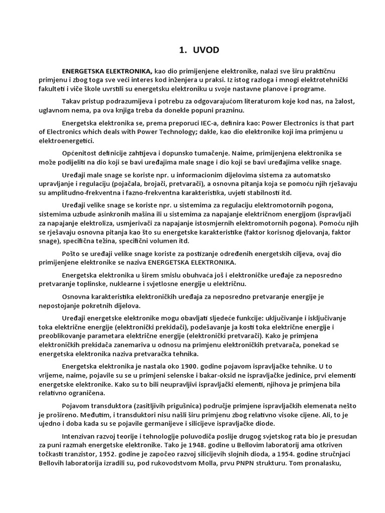 Završeno-Komplet Predavanja Iz Predmeta ENERGETSKA ELEKTRONIKA Za Web | PDF