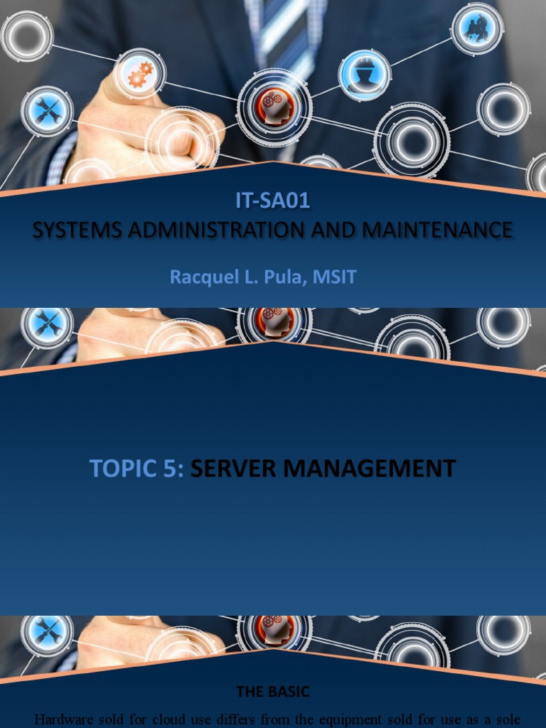 Topic 5 Server Management | PDF | Server (Computing) | Computer Hardware