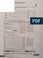 KET Answer Sheet | PDF